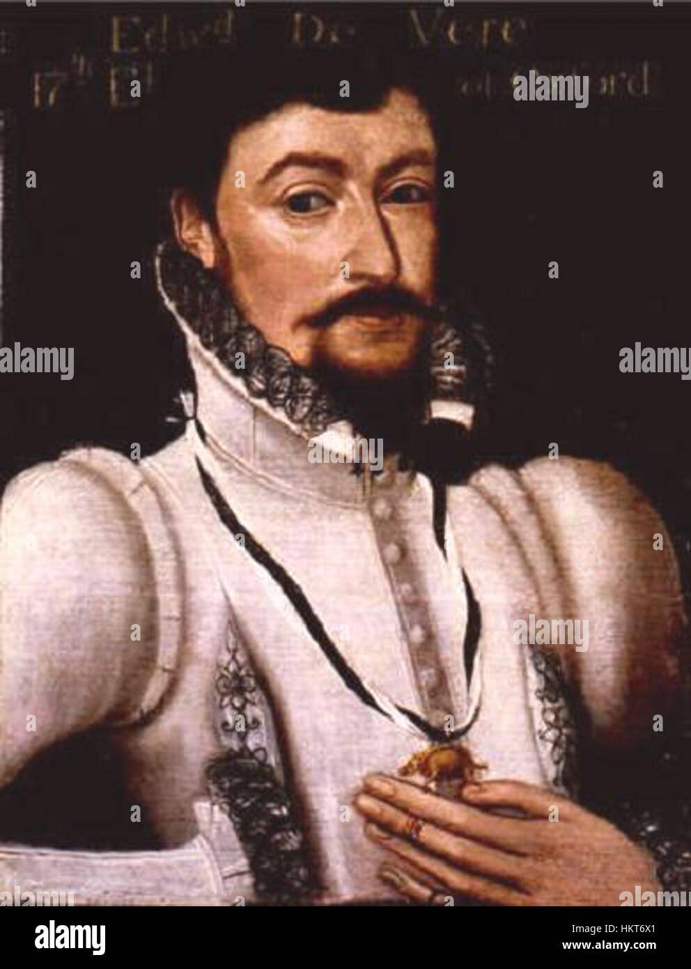 A historical portrait of Edward de Vere, the 17th Earl of Oxford, an ...