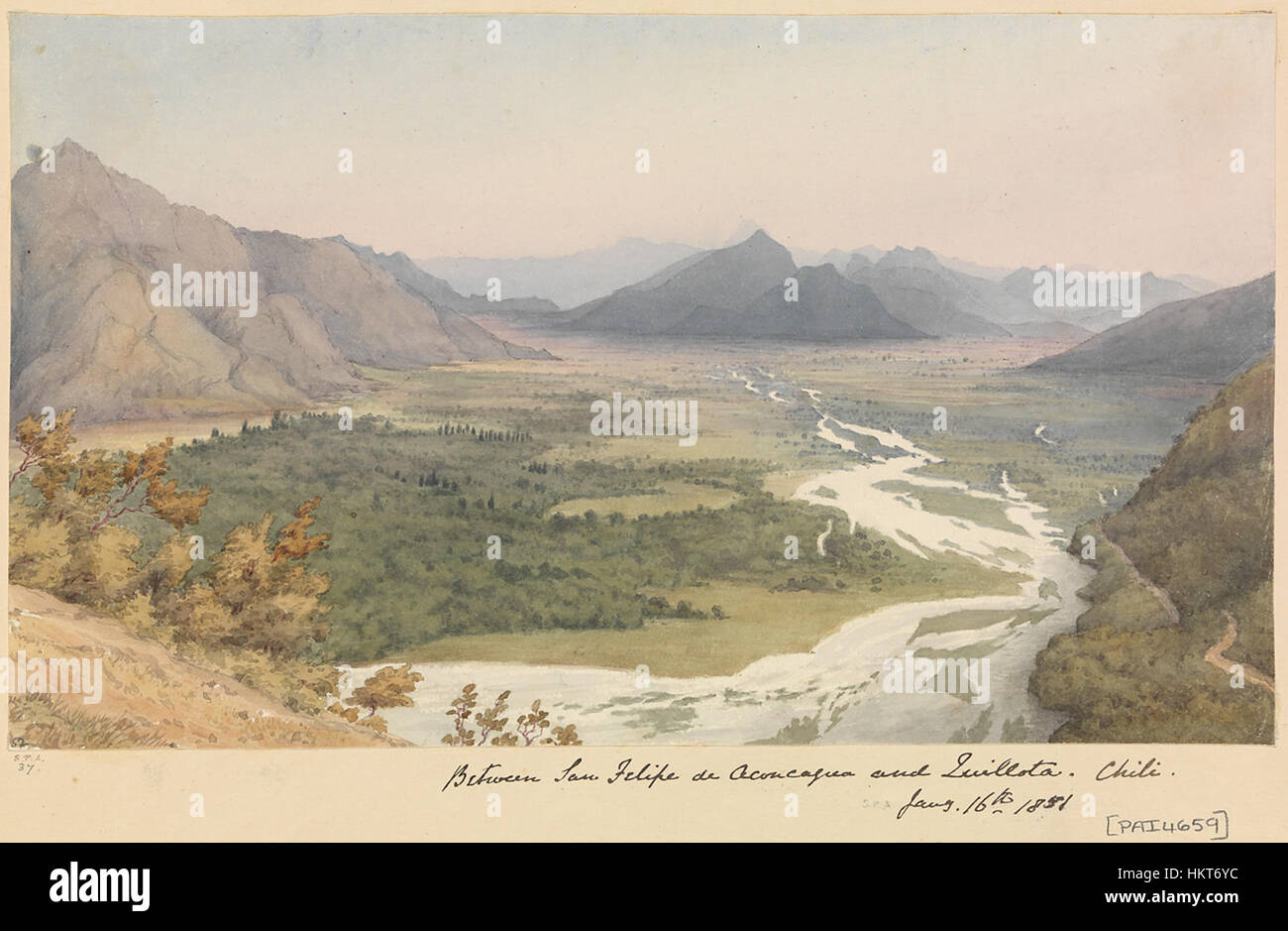 This historical painting by Edward Gennys Fanshawe depicts a scene ...