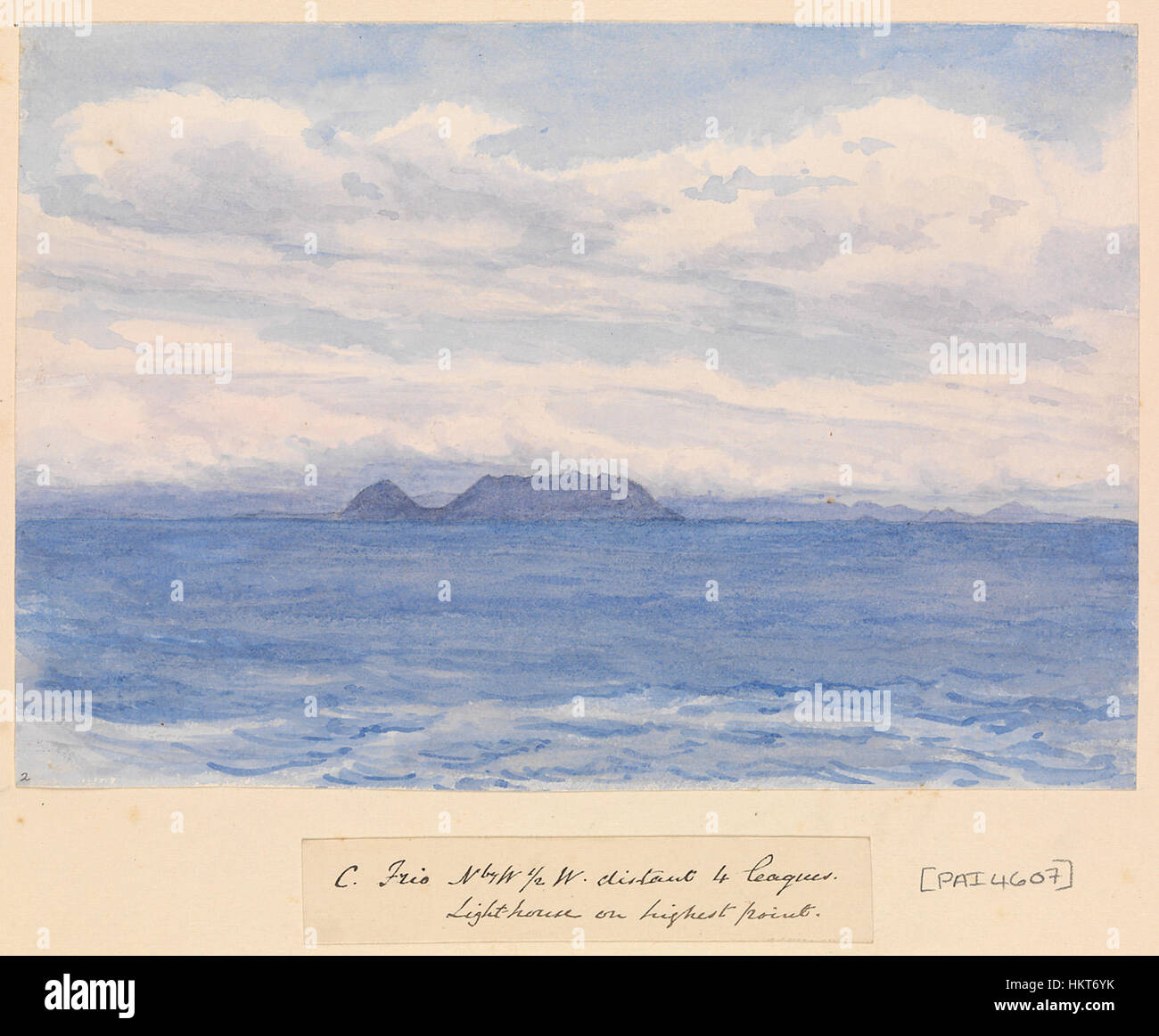 *Cape Frio*, located in Brazil, is depicted in an oil painting by ...