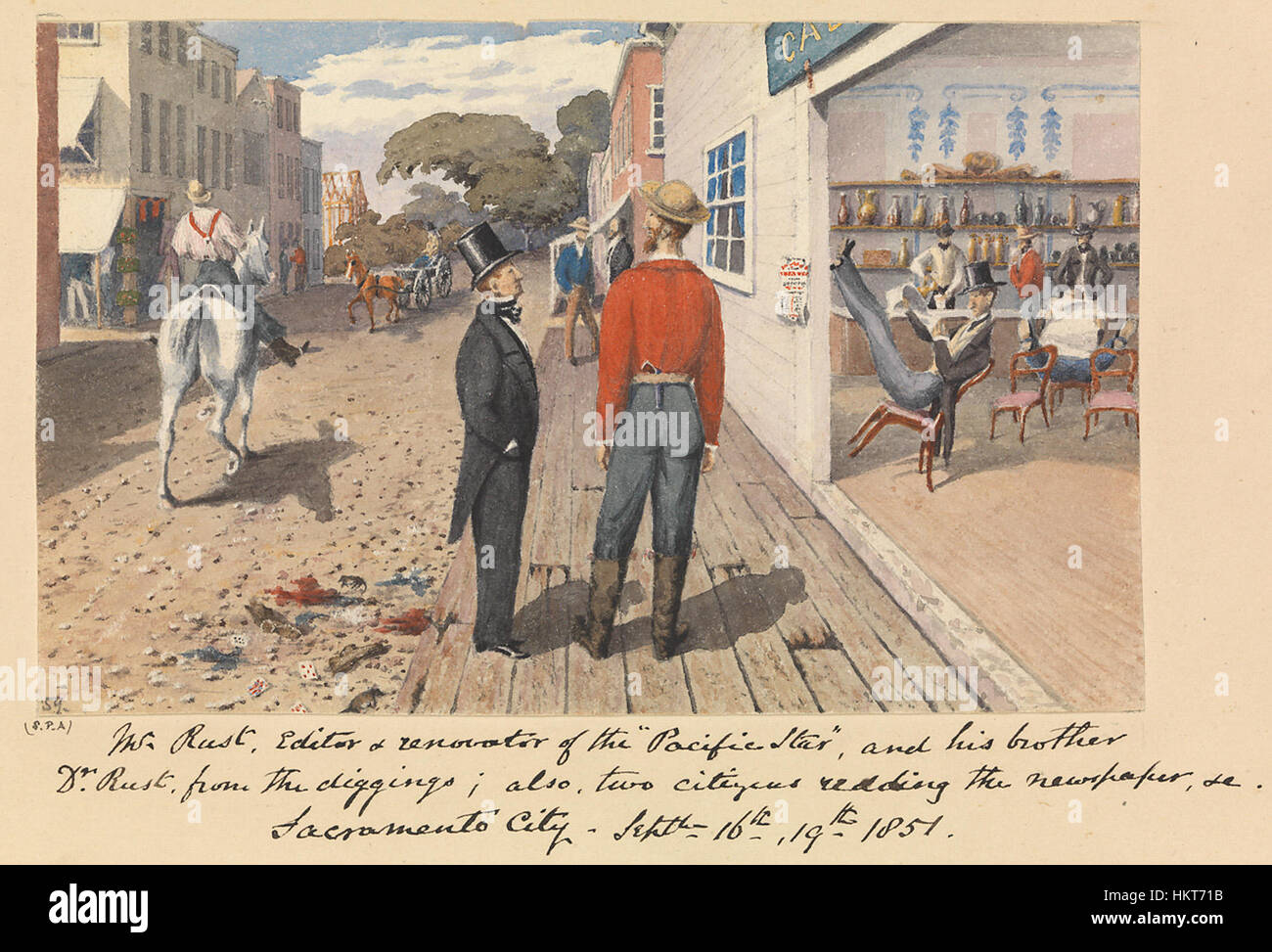 A historical photograph from September 1851 showing Edward Gennys ...