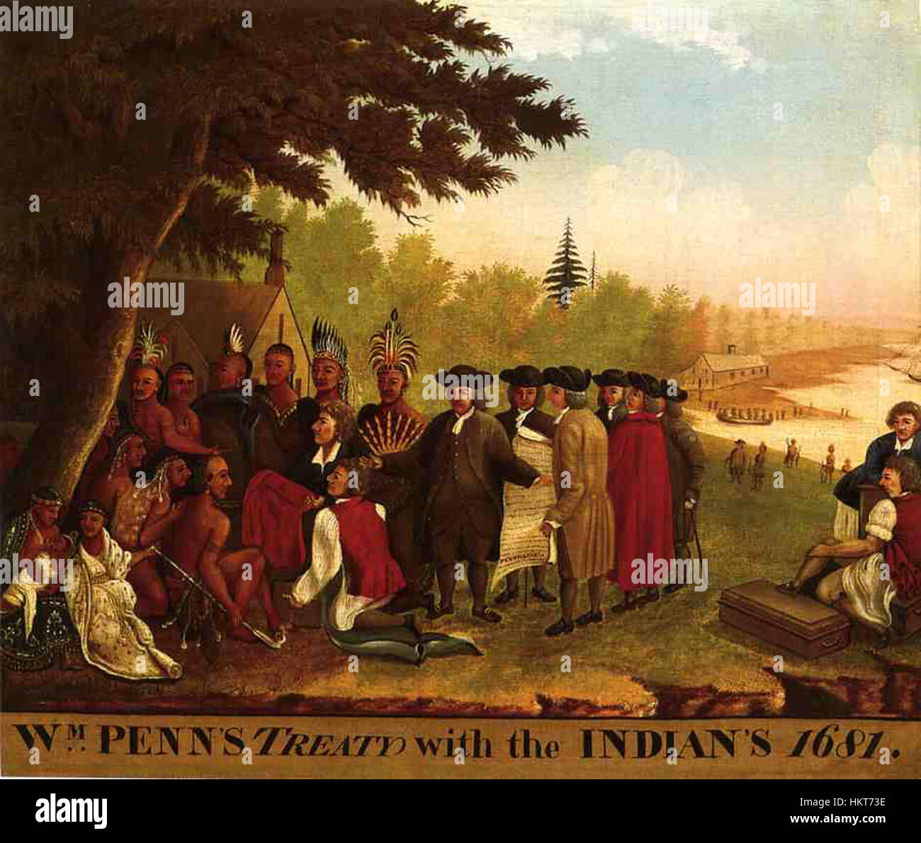 Edward Hicks’ painting, 'Penn’s Treaty,' depicts the legendary ...