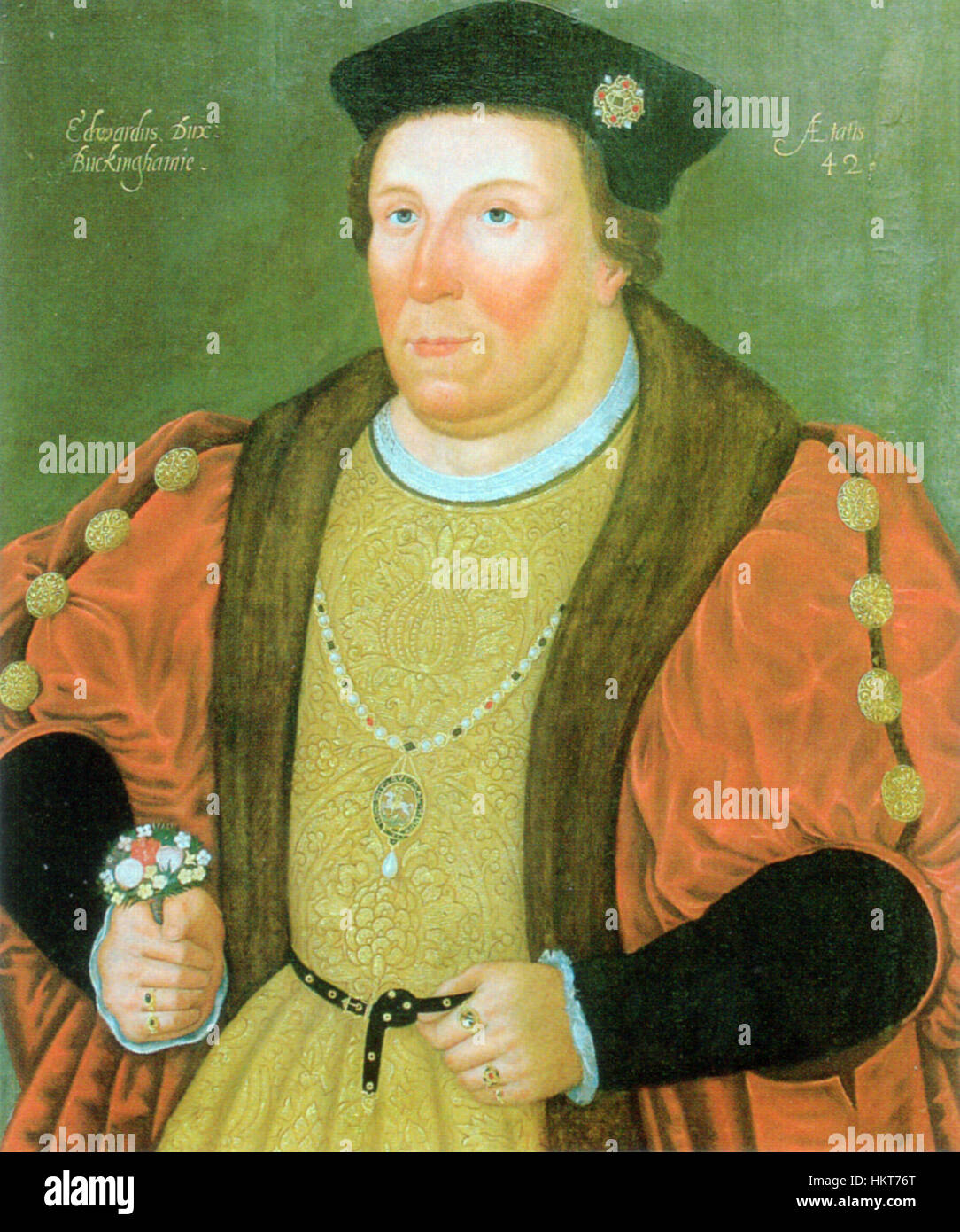This historical portrait depicts Edward Stafford, the 3rd Duke of ...