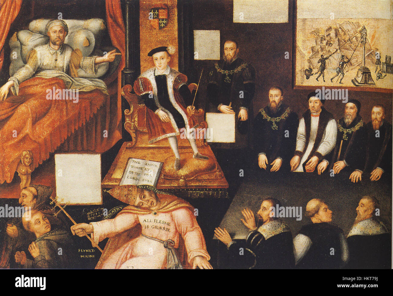 This artwork, titled 'Ed and Pope,' presents a unique artistic ...