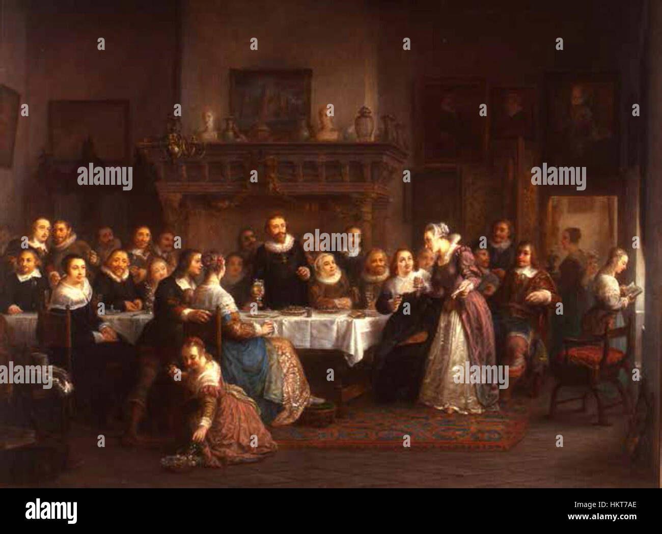 'Een feestmaal op het slot te Muiden' (A Feast at Muiden Castle) by ...
