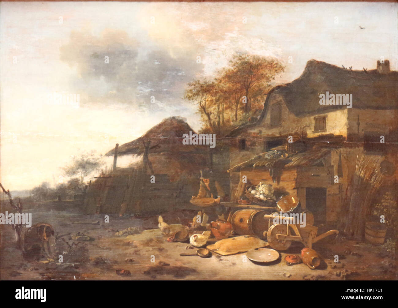 This painting by Egbert van der Poel, titled 'Devant la ferme ...
