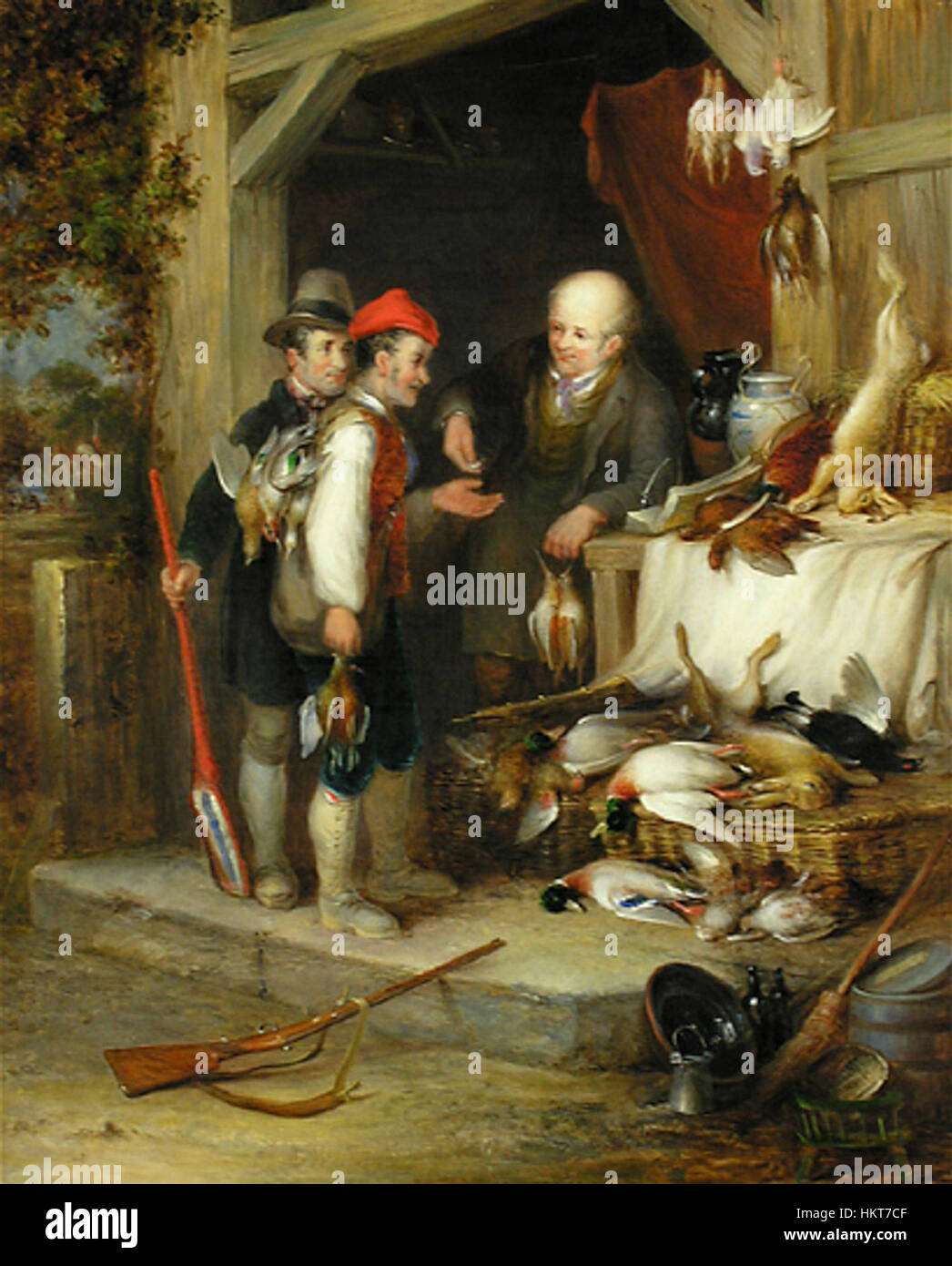 Eglington Poultry seller Stock Photo - Alamy