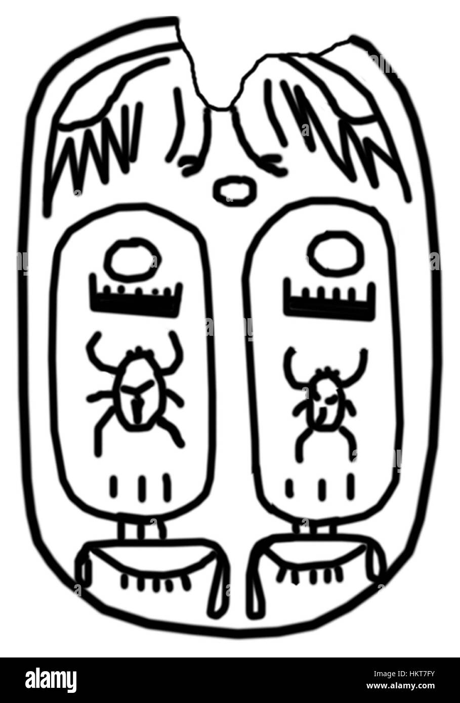 This Egyptian plaque features the throne name of Pharaoh Thutmosis IV ...