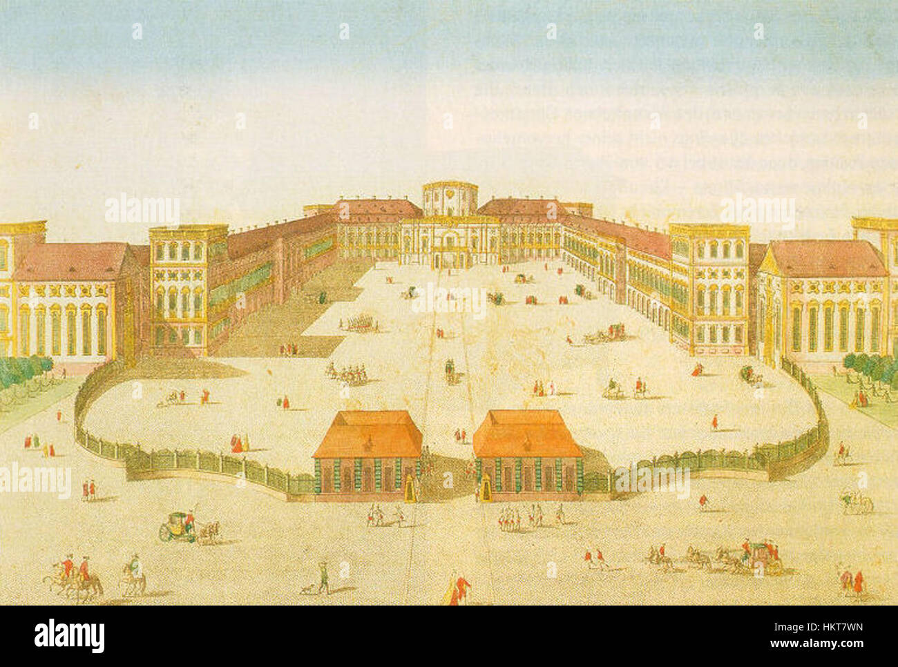The Guckkastenbild 'Ehrenhof Schloss Mannheim,' painted by G. M. Probst ...