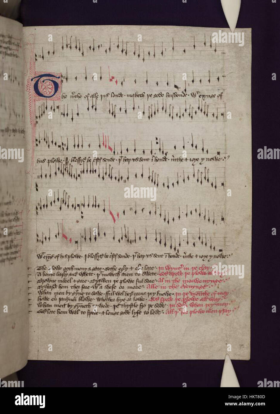 Bodleian Libraries, Five English manuscripts 19r Stock Photo - Alamy