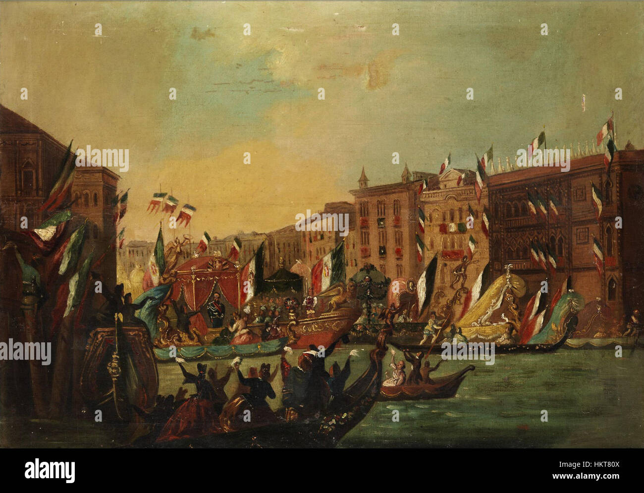 This painting illustrates the entry of King Vittorio Emanuele II into ...