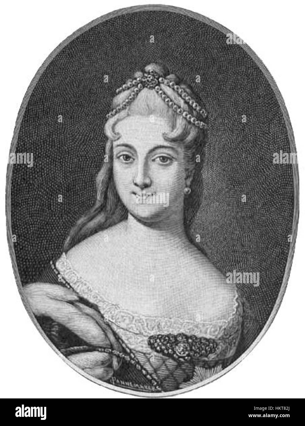 A portrait of Ekaterina Dolgorukaya, likely a noble figure from Russian ...