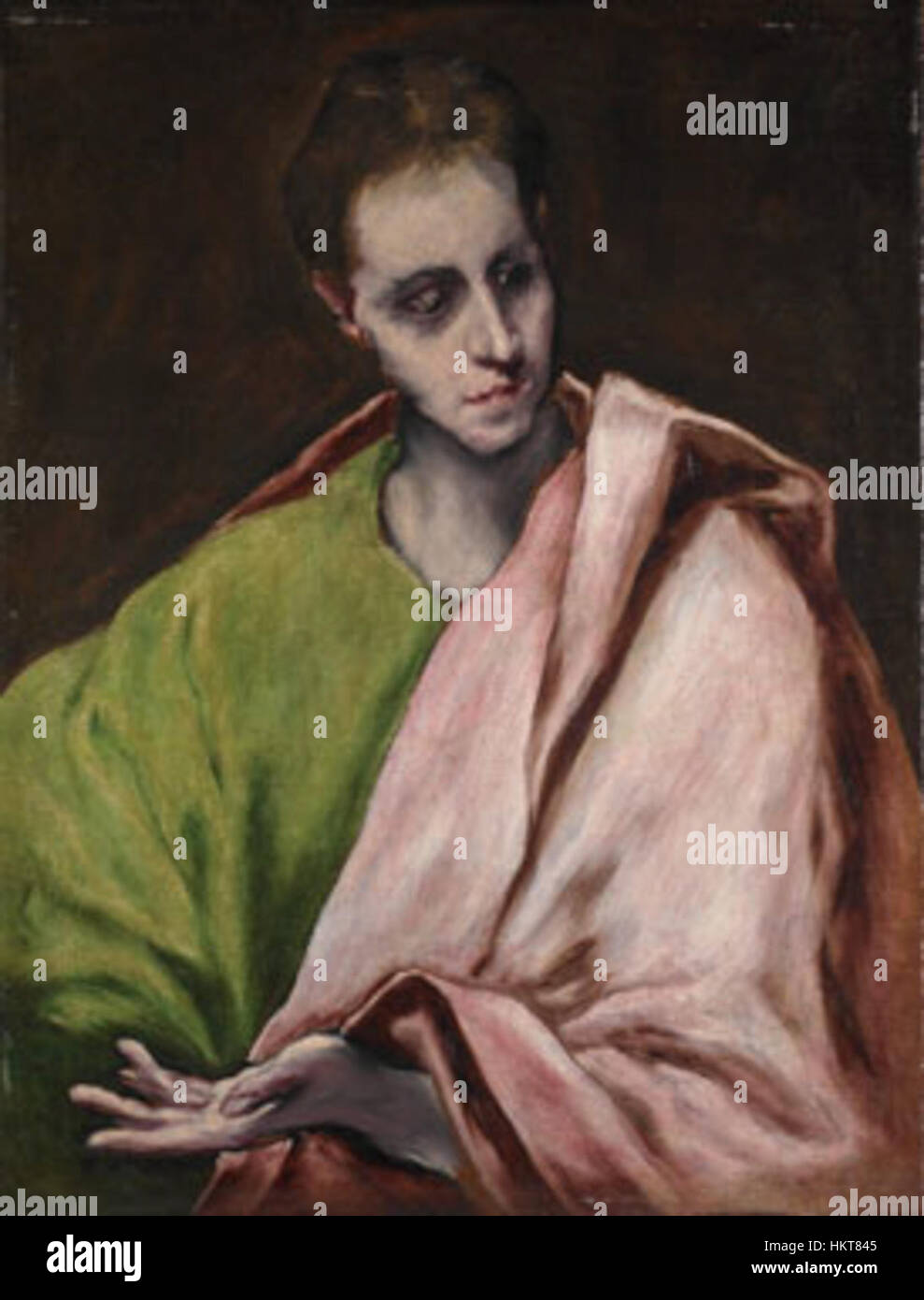 This painting by El Greco portrays Saint John, capturing the dramatic ...