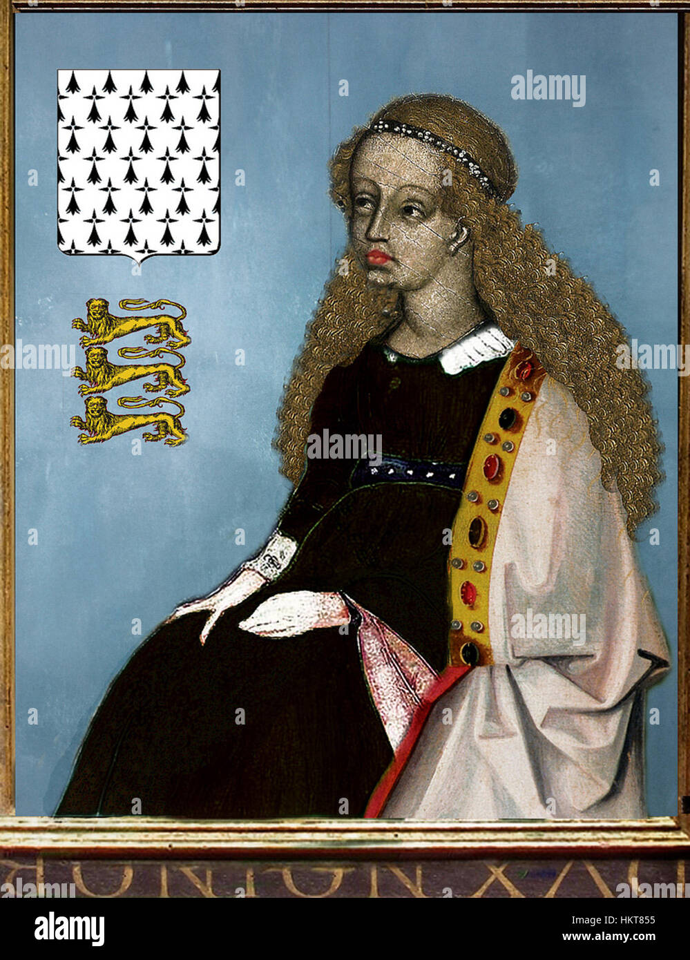 This portrait depicts Eleanor of England, daughter of King Henry III of ...