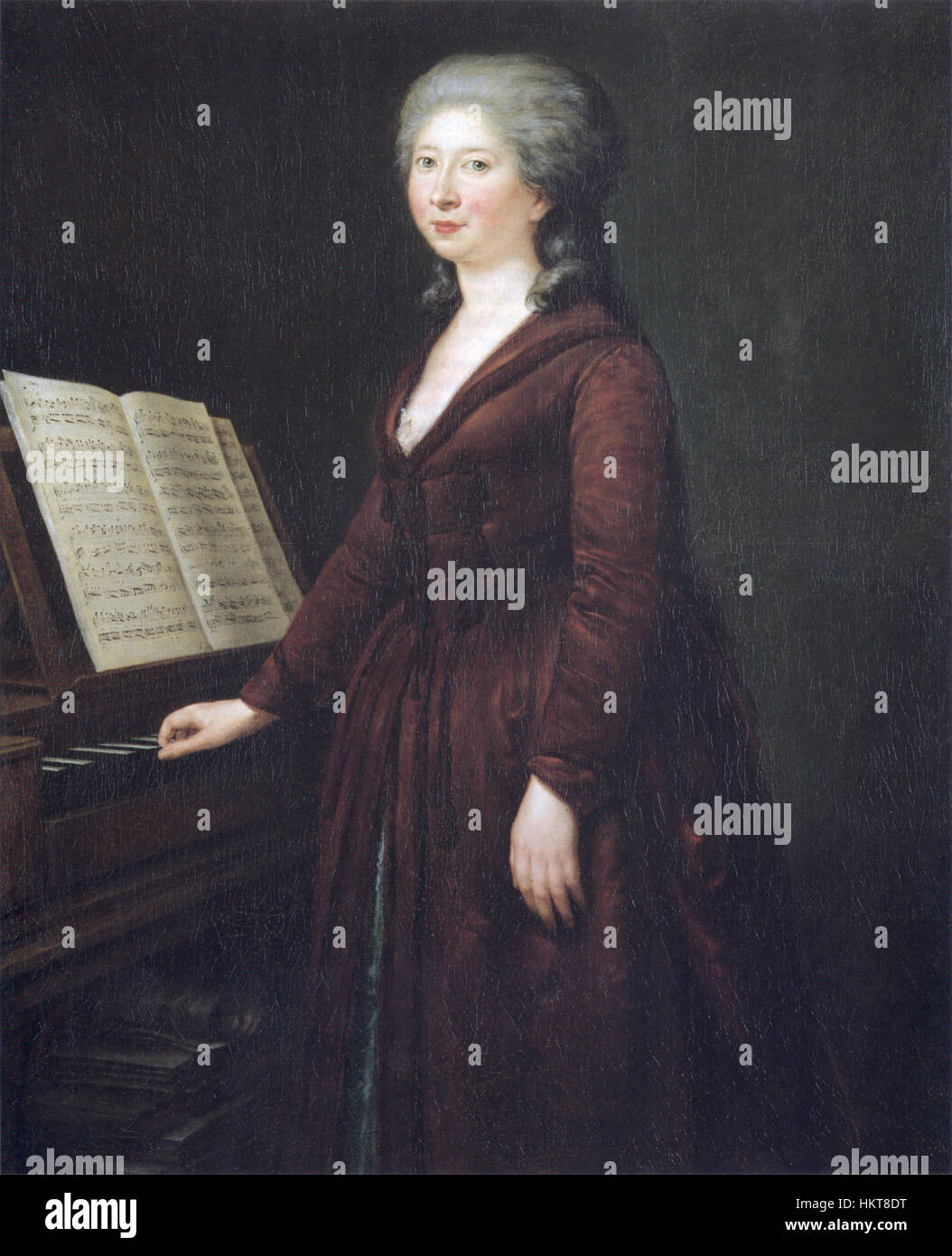 'Elisabeth Mara' by Johann Christoph Frisch is a classical portrait ...