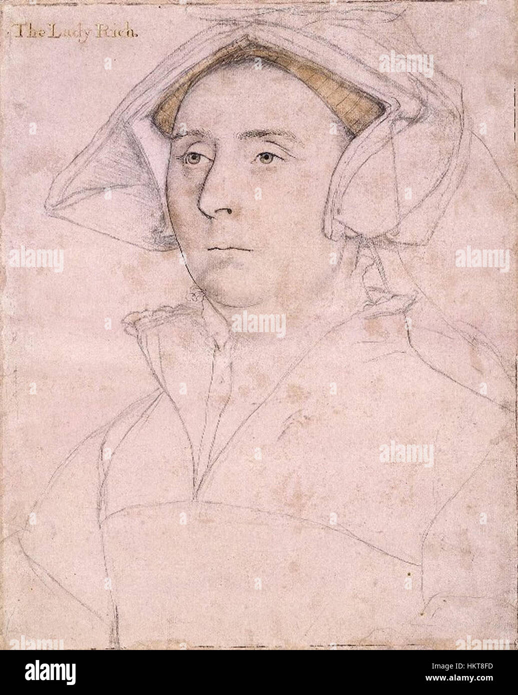 *Elizabeth, Lady Rich* is a detailed portrait by Hans Holbein the ...