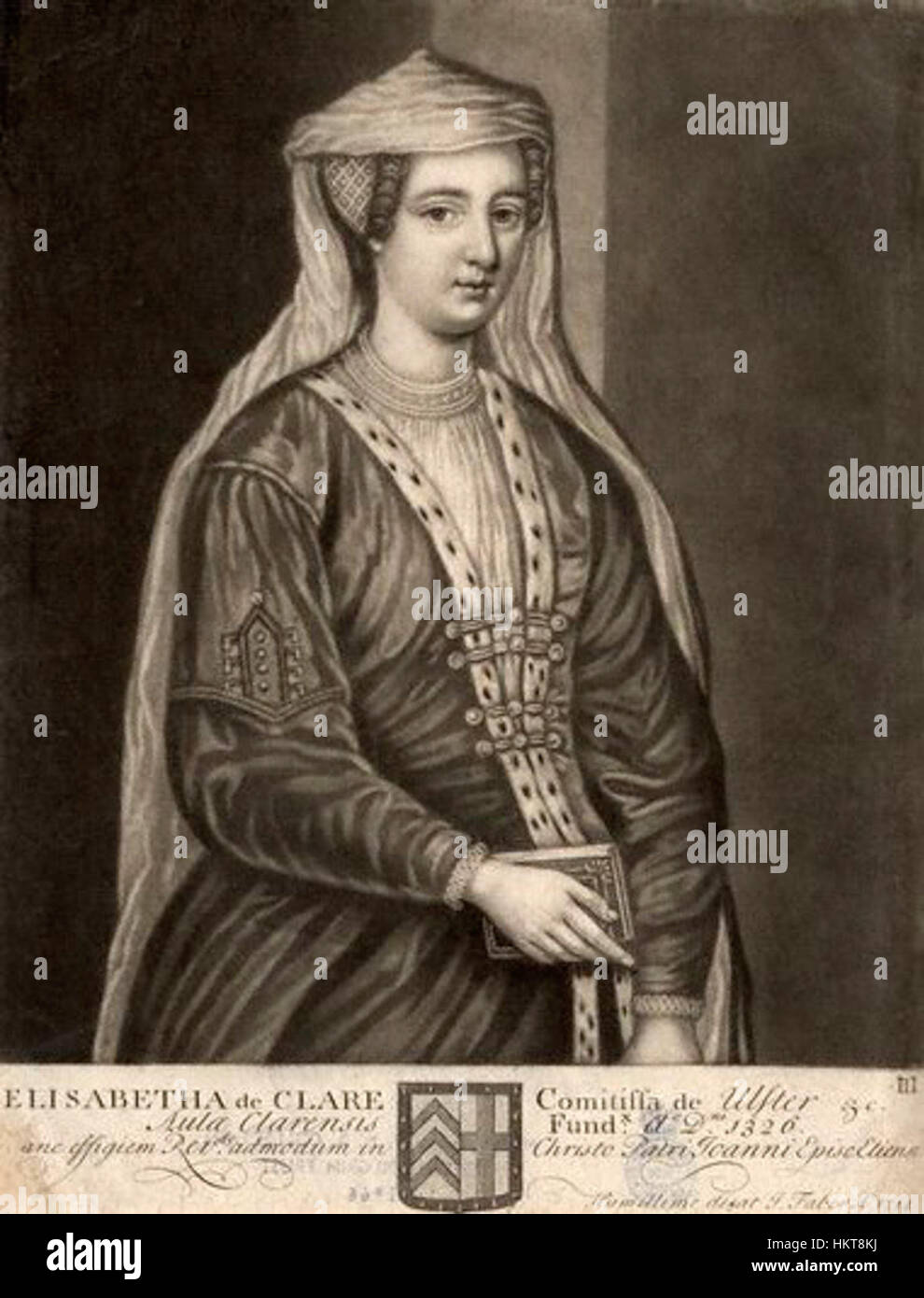 A portrait of Elizabeth de Clare, a prominent English noblewoman ...