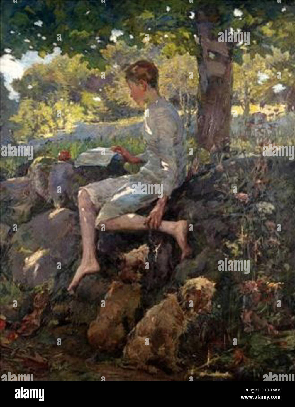 'The Half Holiday' by Elizabeth Forbes depicts a tranquil, domestic ...