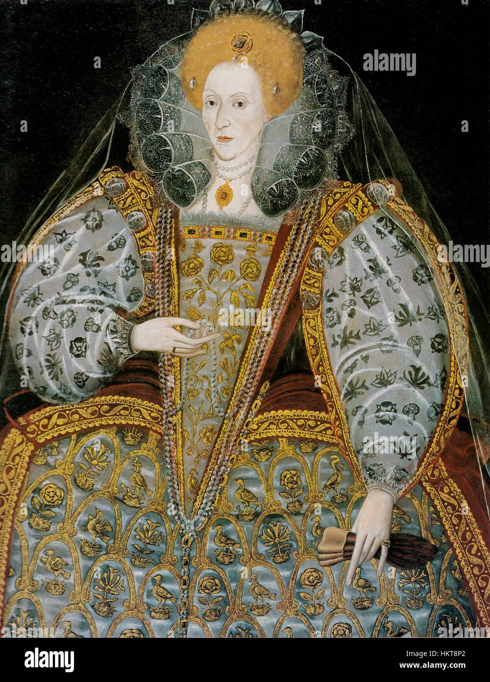 This portrait of Queen Elizabeth I, attributed to an unknown artist of ...