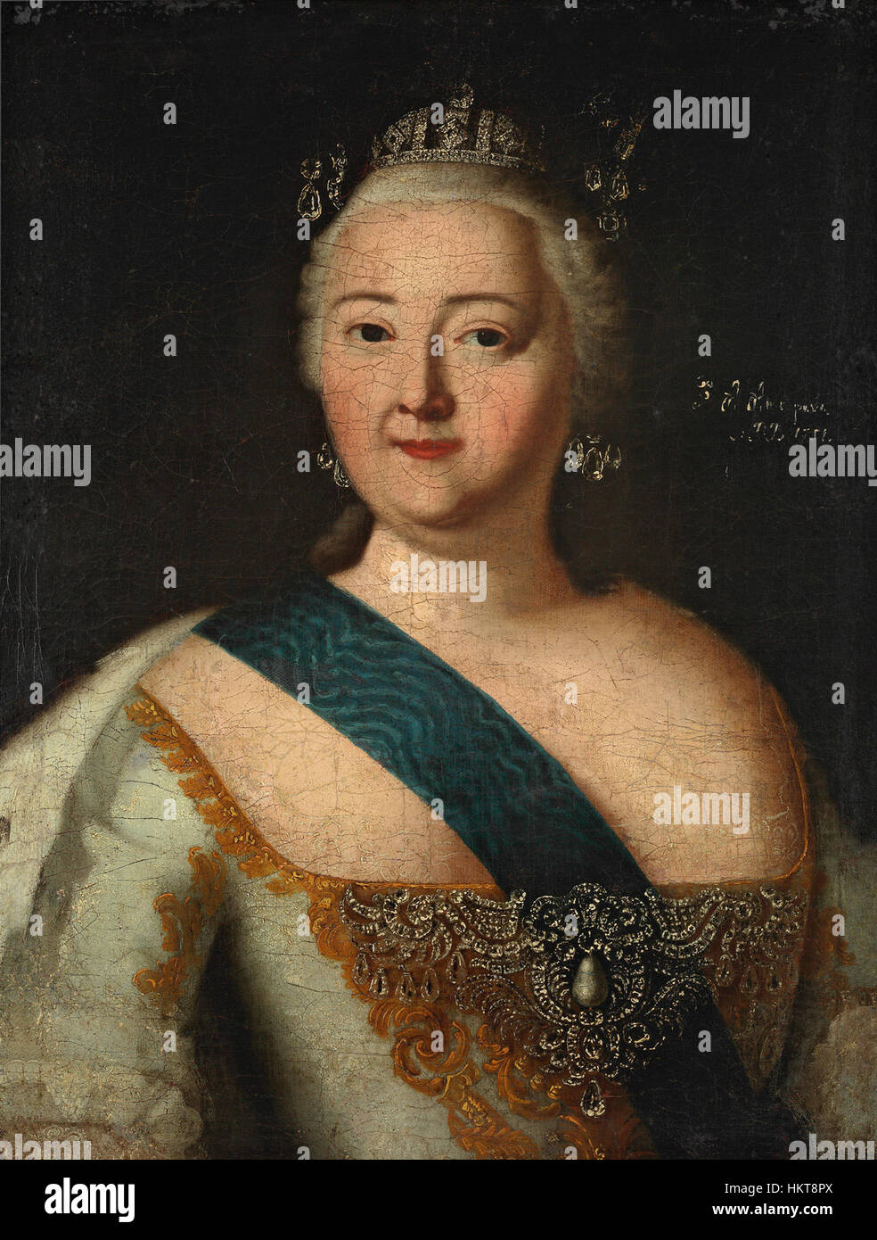 'Elizabeth of Russia' by Andrey Antropov, painted in 1751, depicts ...