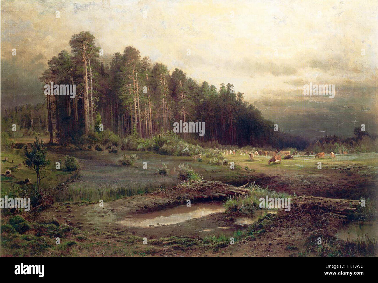 'Elk Island' by Alexei Savrasov is a classic Russian landscape painting ...