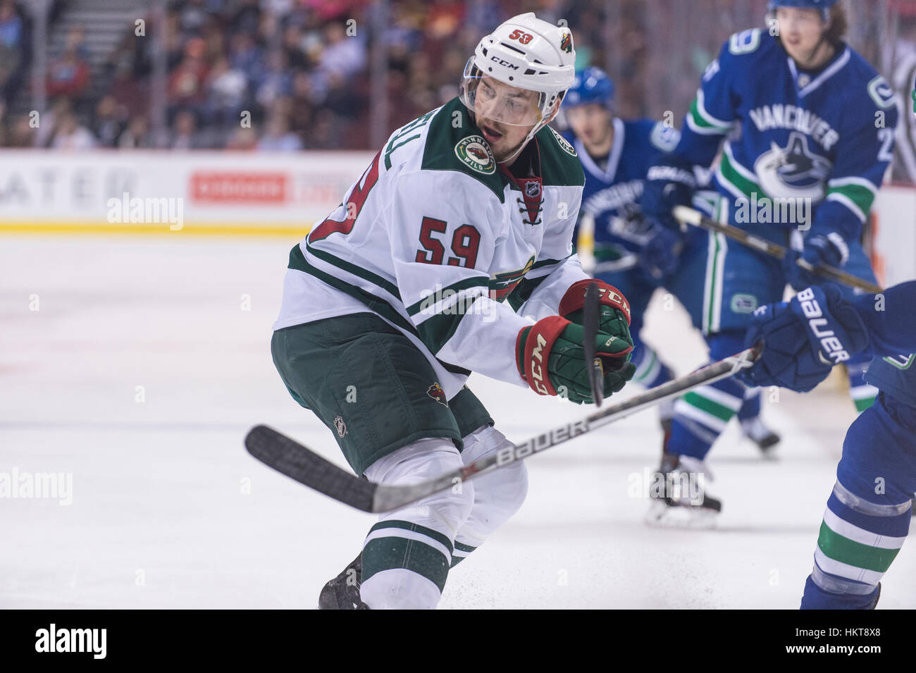Zack Mitchell of the Minnesota Wild Rogers Arena Vancouver British Columbia Stock Photo - Alamy