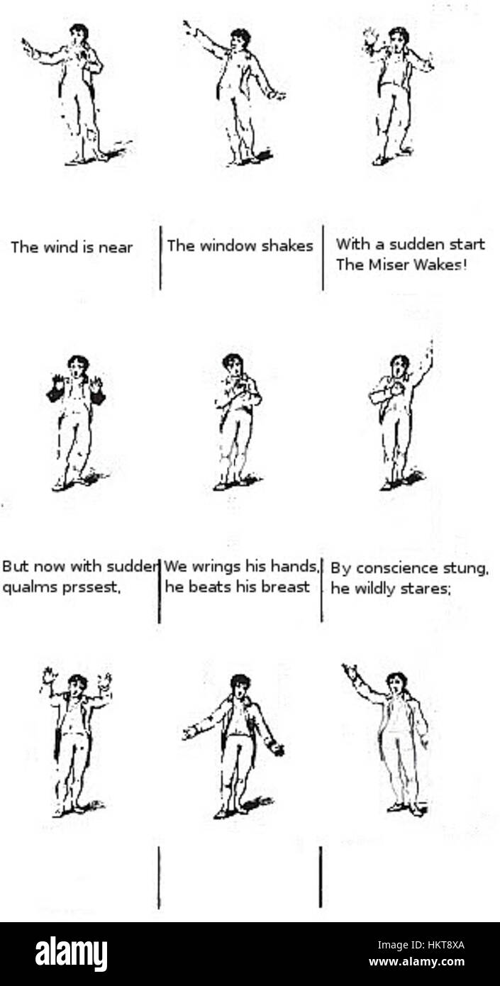 This artwork titled 'Elocution' depicts the art of public speaking and ...