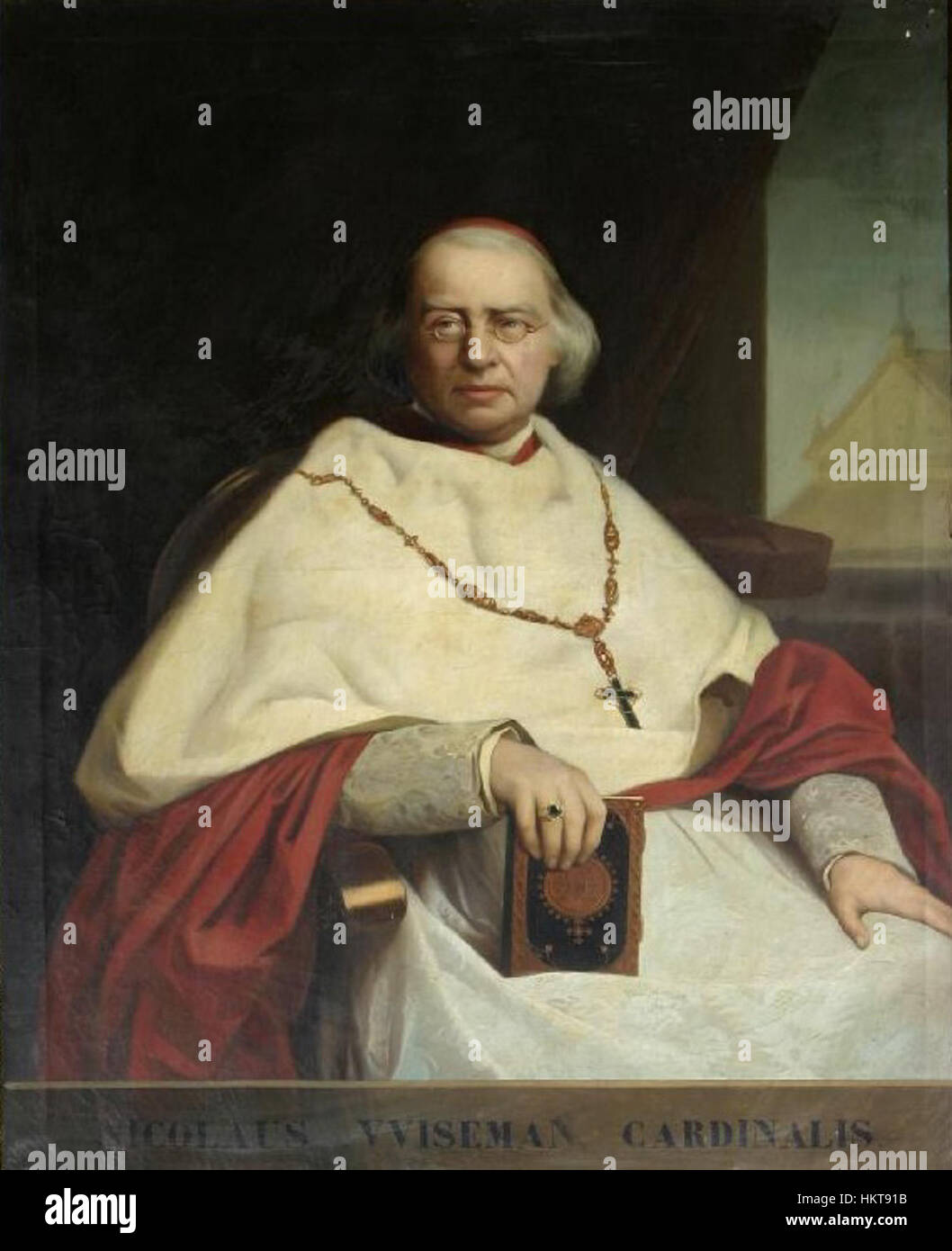 This portrait of Cardinal Nicholas Wiseman by Eduardo Cano, displayed ...