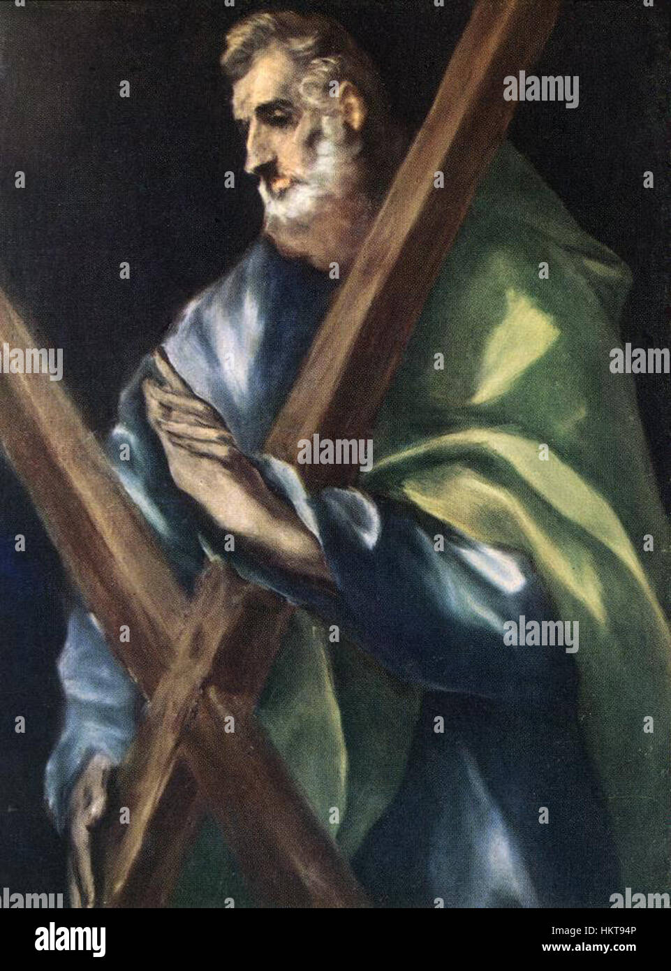 A painting by El Greco, depicting St. Andrew, one of the Twelve ...