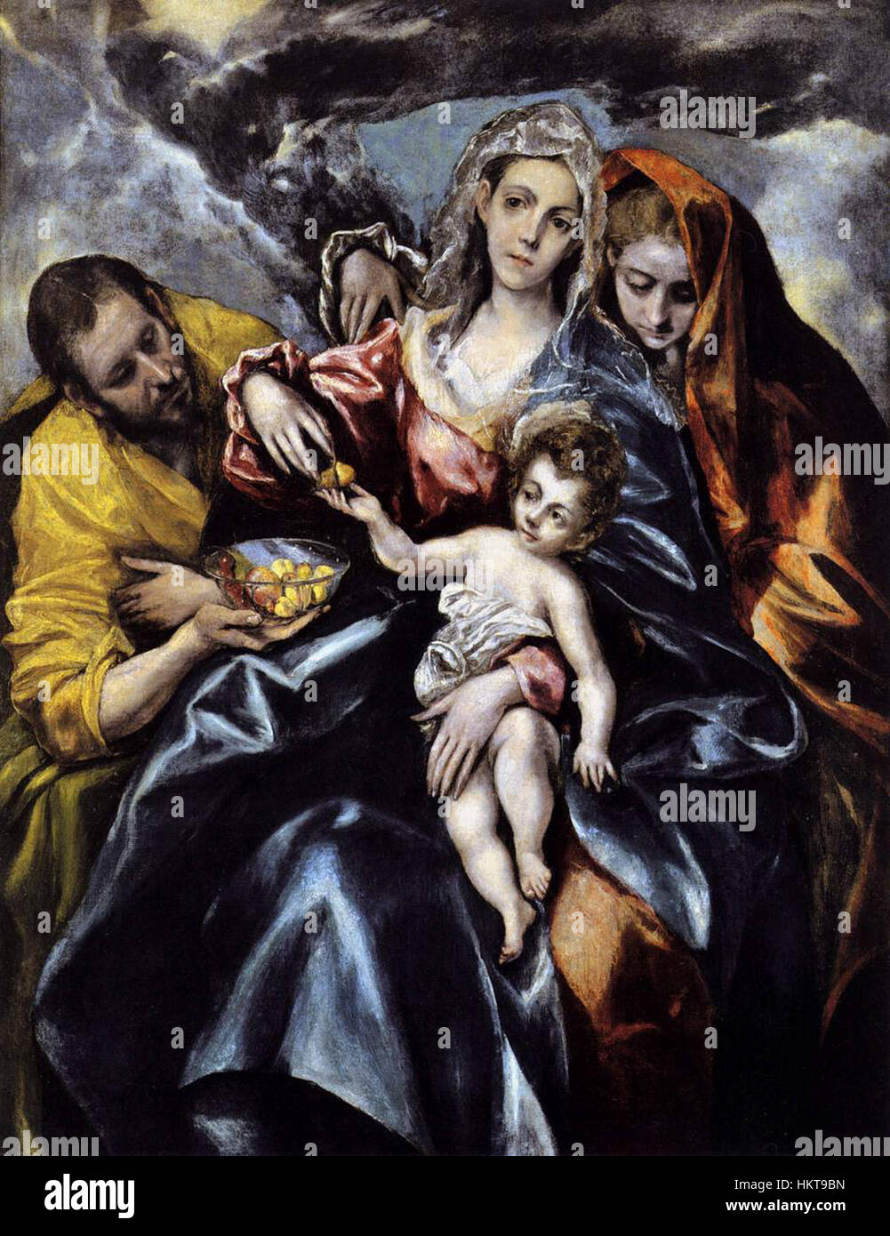 A painting by El Greco, 'The Holy Family with St. Mary Magdalen ...