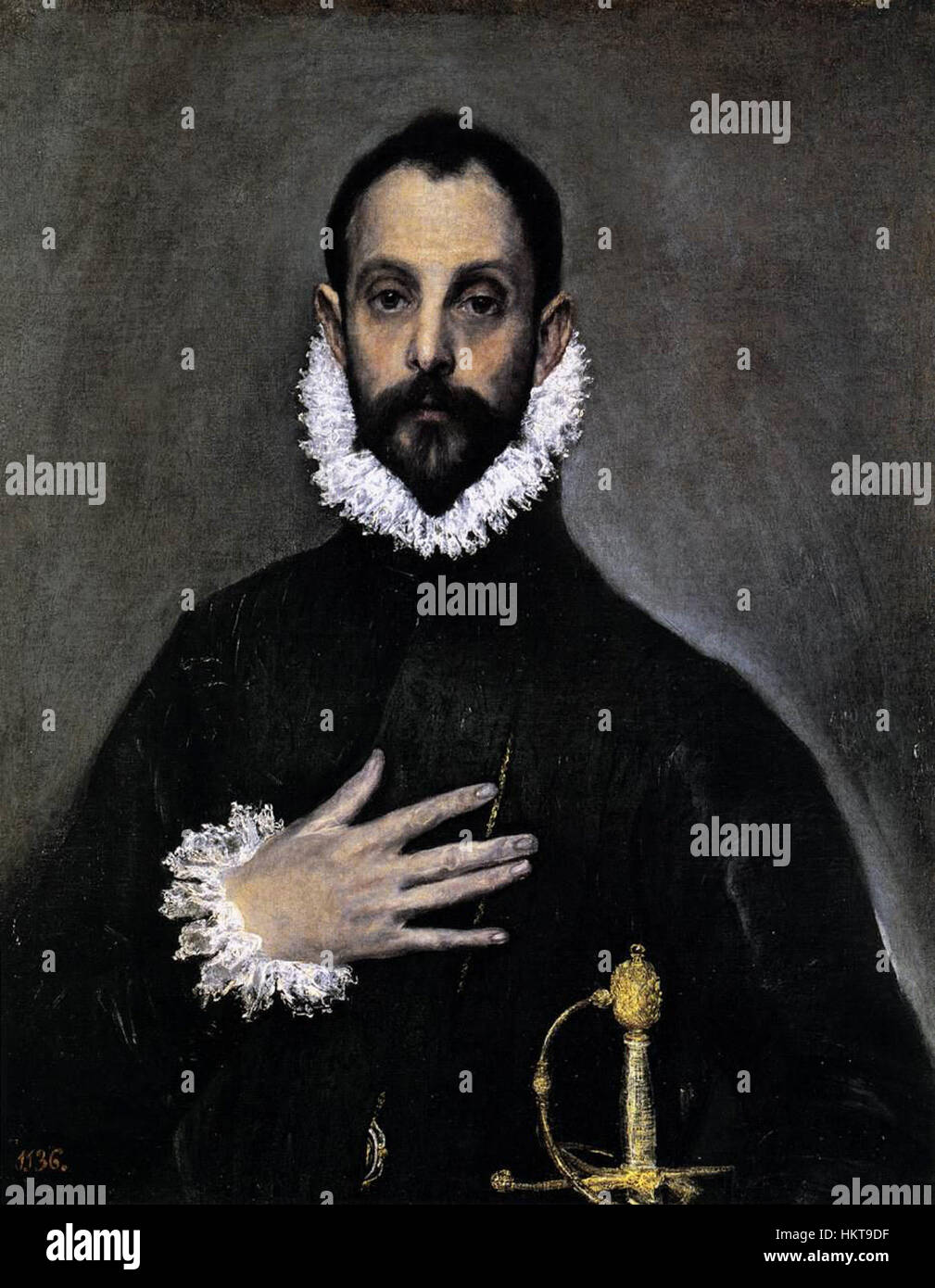 This self-portrait of El Greco, titled 'Nobleman', captures the artist ...