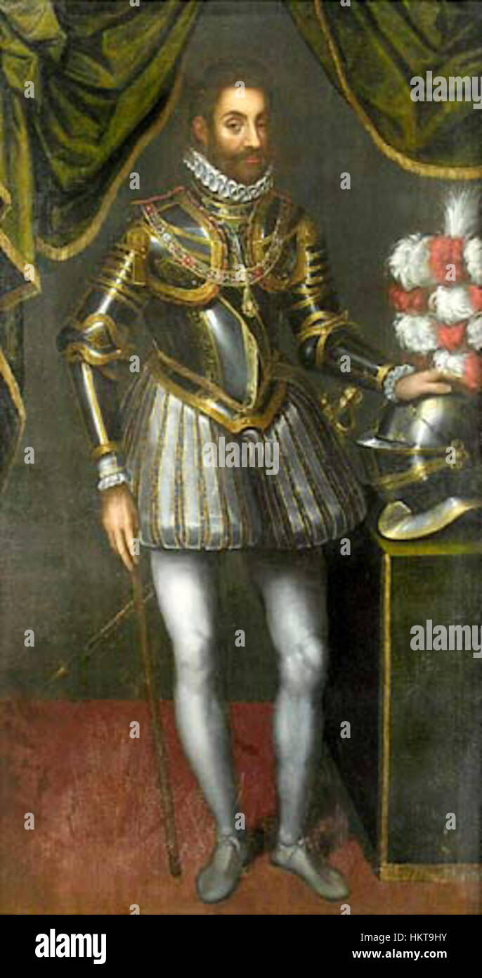 This artwork portrays Emanuele Filiberto di Savoia, an important ...