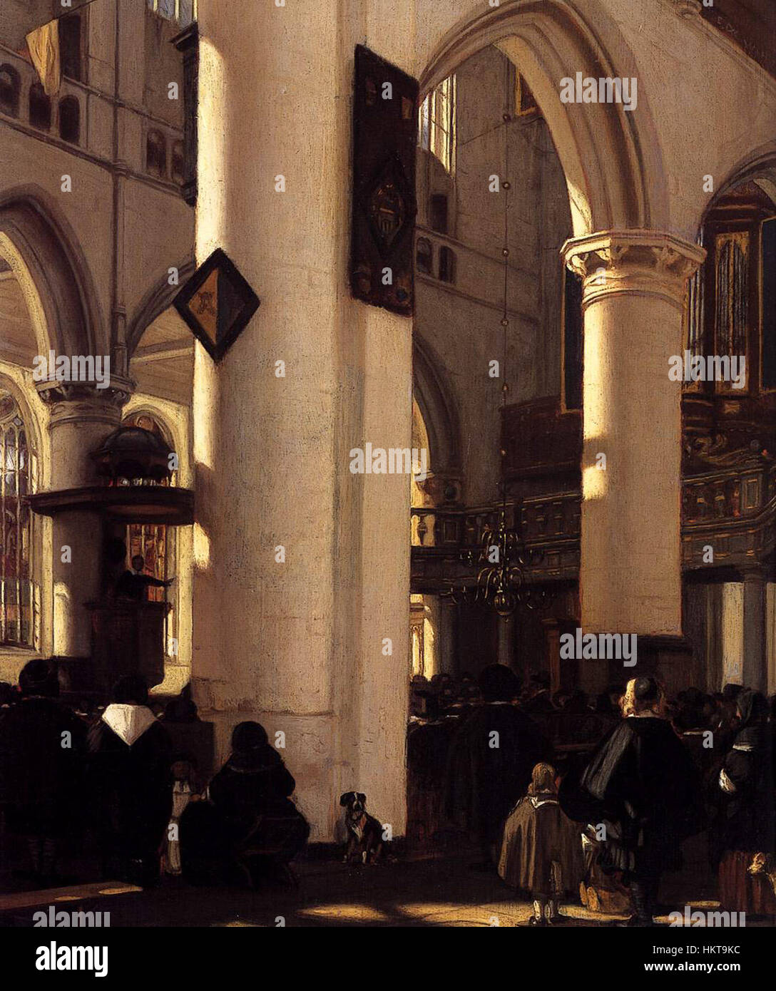A detailed depiction by Emanuel de Witte, illustrating the interior of ...