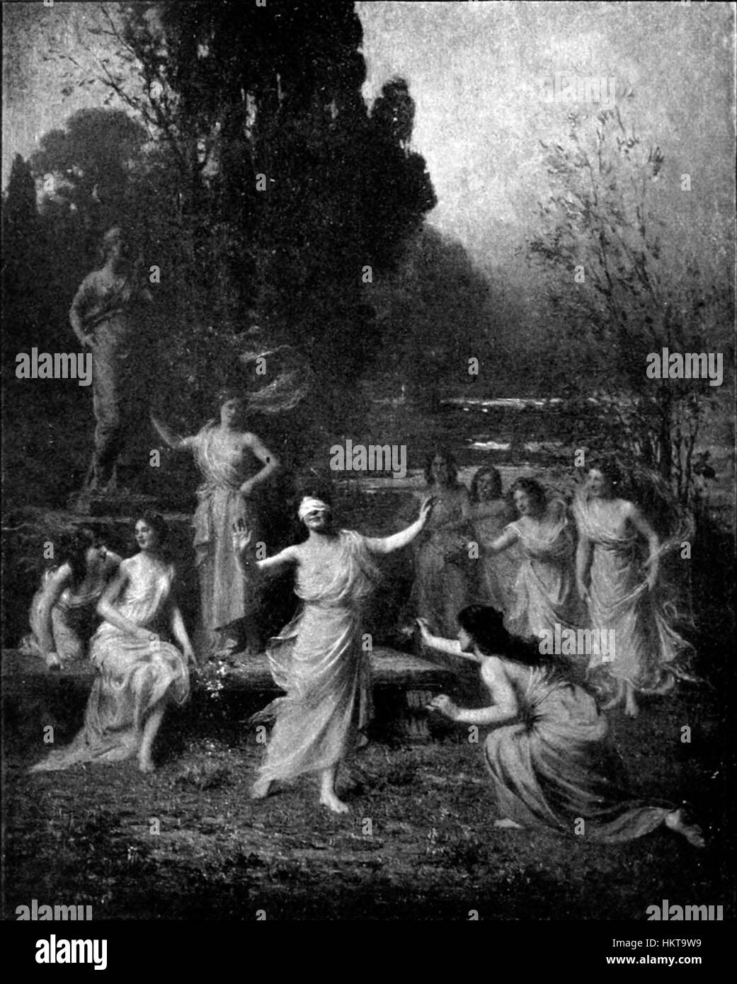 'Colin-Maillard' by Emile Louis Foubert is a painting depicting a ...