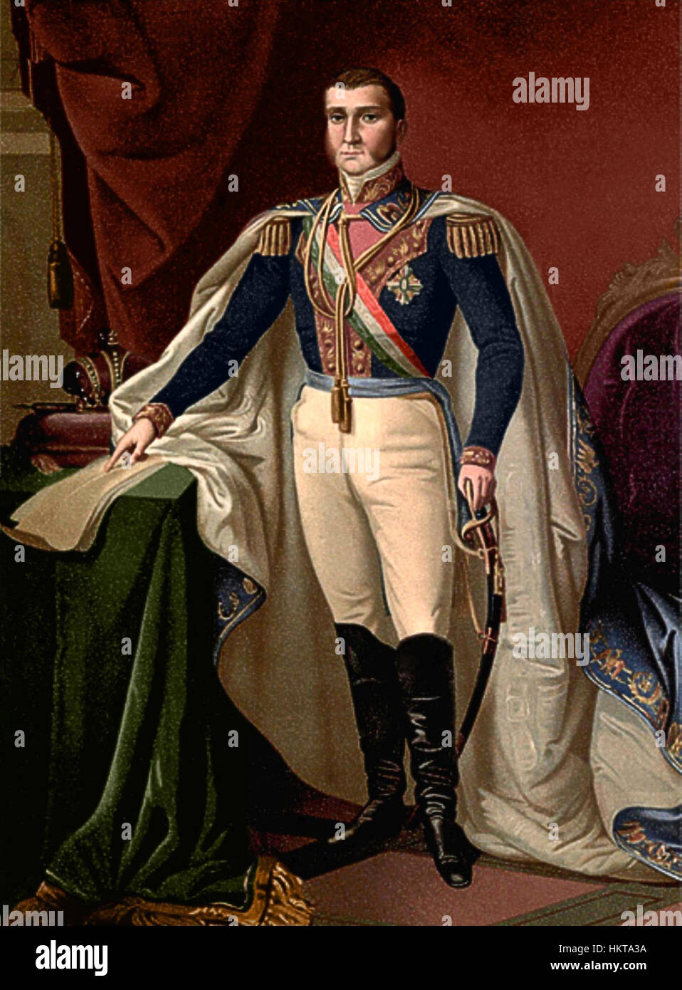 This portrait of Emperor Agustin I of Mexico captures the regality of ...
