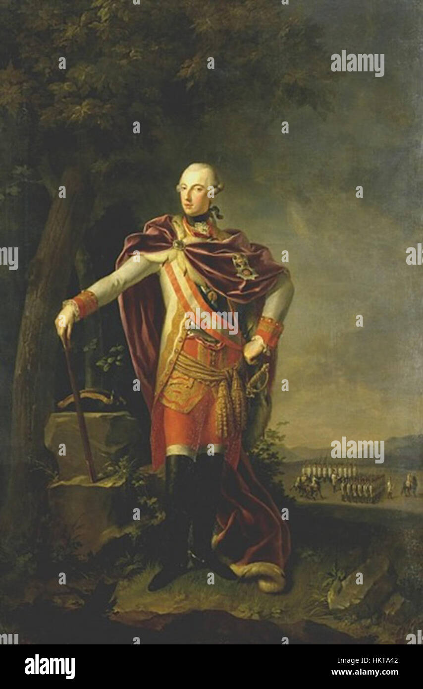 This portrait depicts Emperor Joseph II of Austria in a general's pose ...