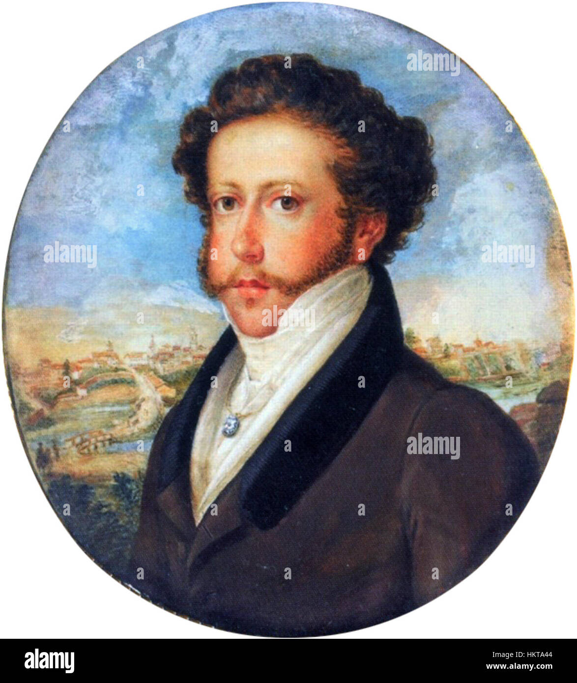 A portrait of Emperor Dom Pedro I of Brazil, painted in 1822, the year ...