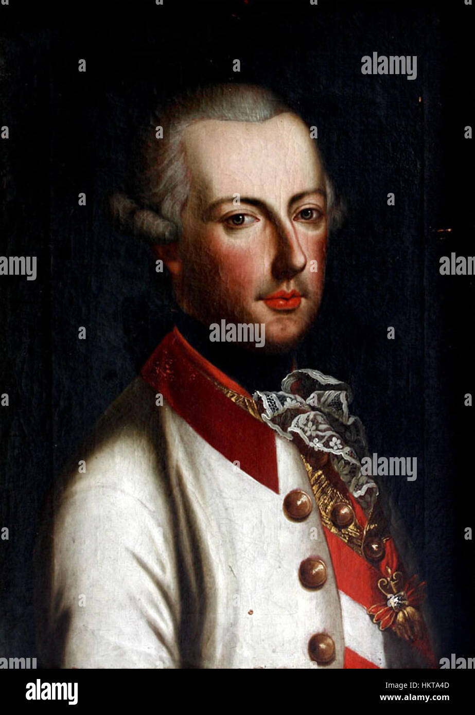 This portrait of Emperor Joseph II shows the monarch in royal attire ...