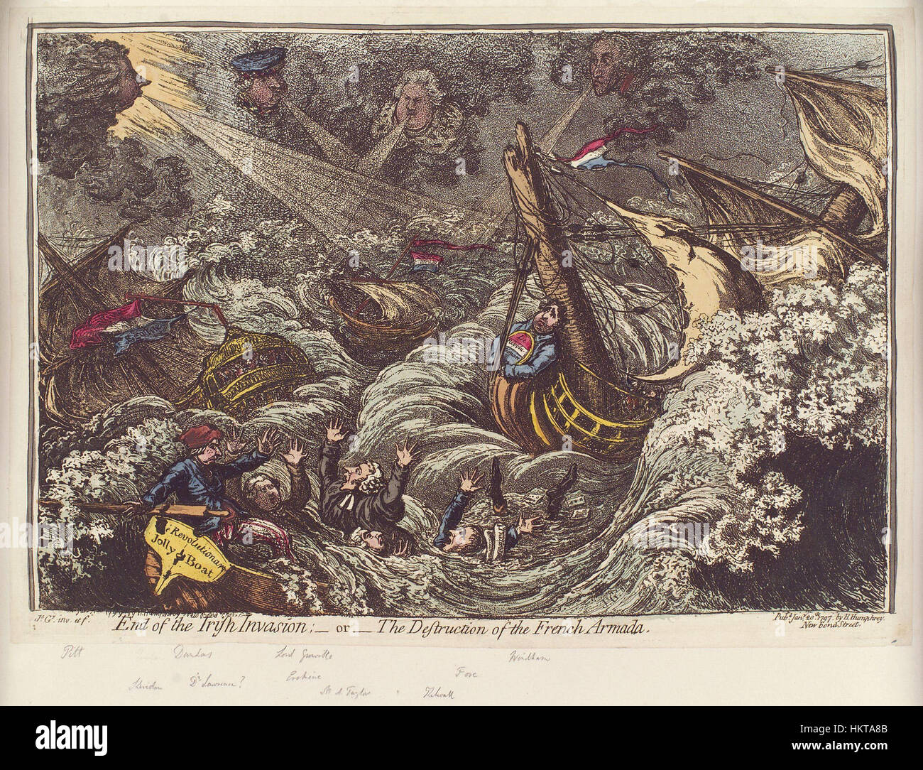 ‘End of the Irish Invasion’ by James Gillray portrays the defeat of the ...