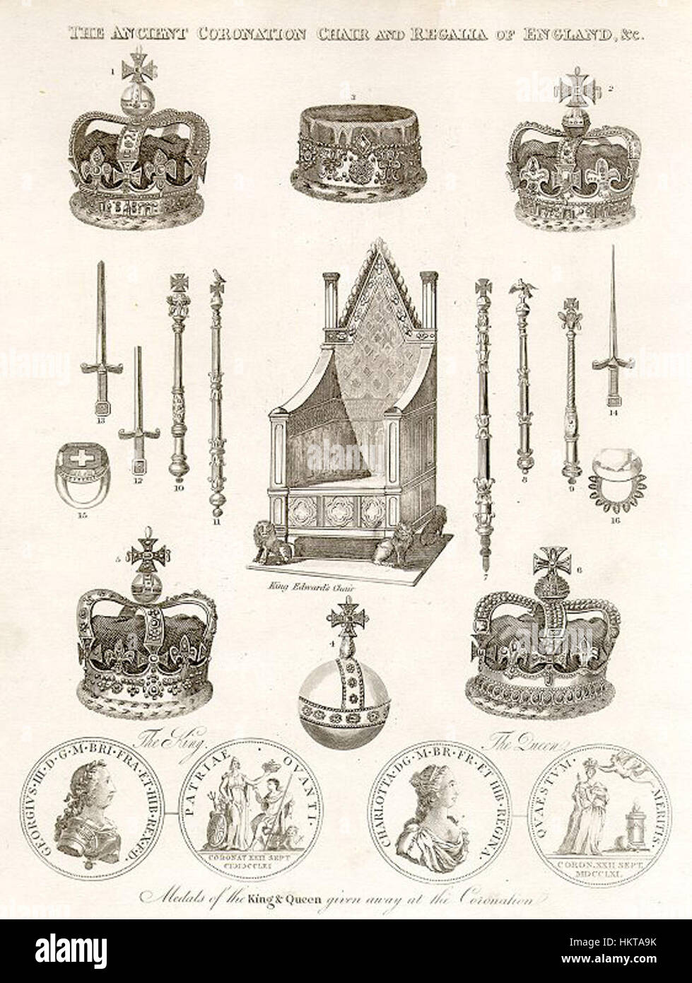 The English Coronation Regalia includes ceremonial items used during ...