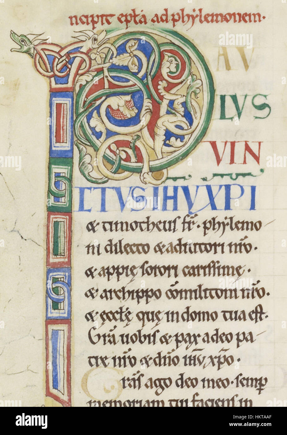 This reverse detail of the English Rochester Bible (Walters W18 ...
