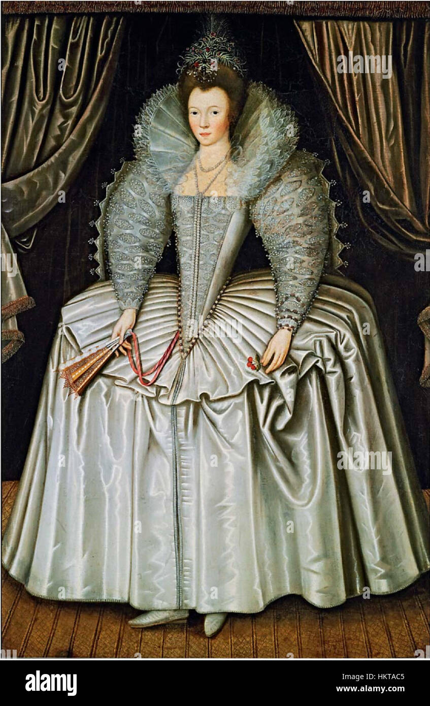 Elizabethan woman in white hi-res stock photography and images - Alamy
