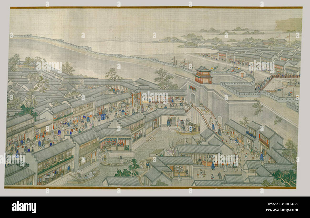 This artwork captures the historic moment of entering Suzhou via the ...