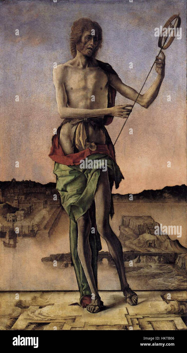 Ercole de' Roberti’s 'St. John the Baptist' is a Renaissance painting ...