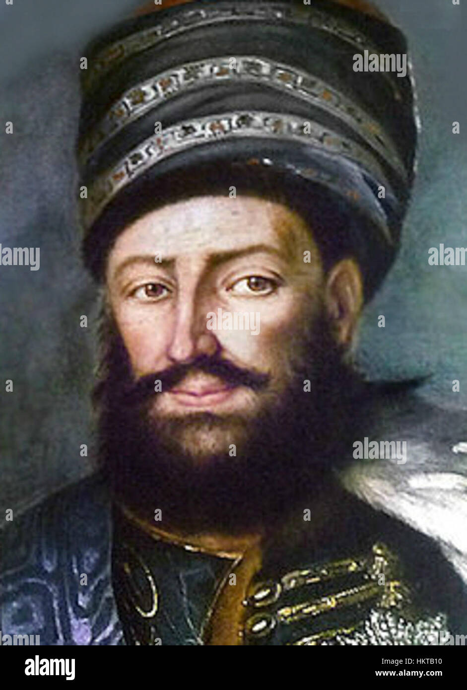 This painting depicts a close-up of Erekle II, the last King of Georgia ...