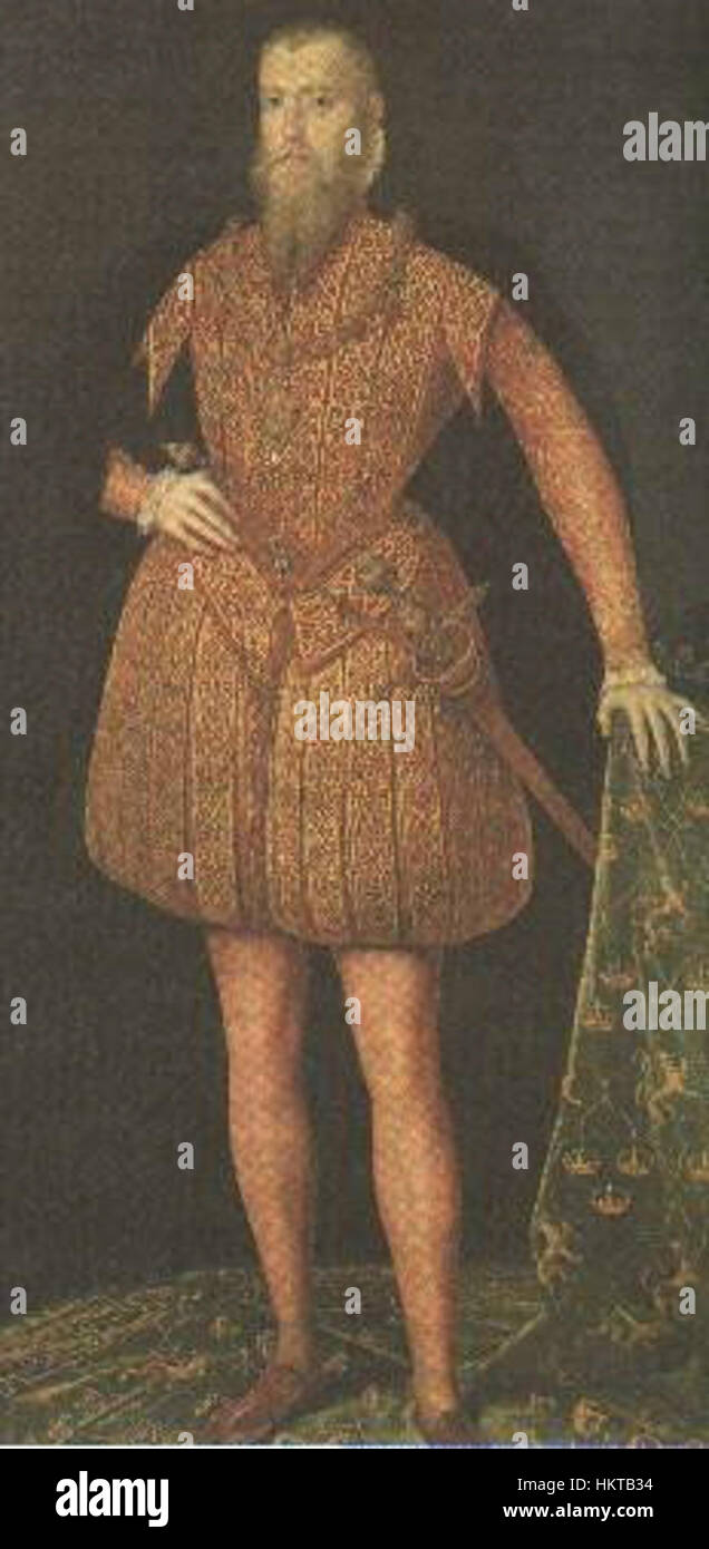 The portrait of Eric XIV of Sweden, painted during his reign, captures ...