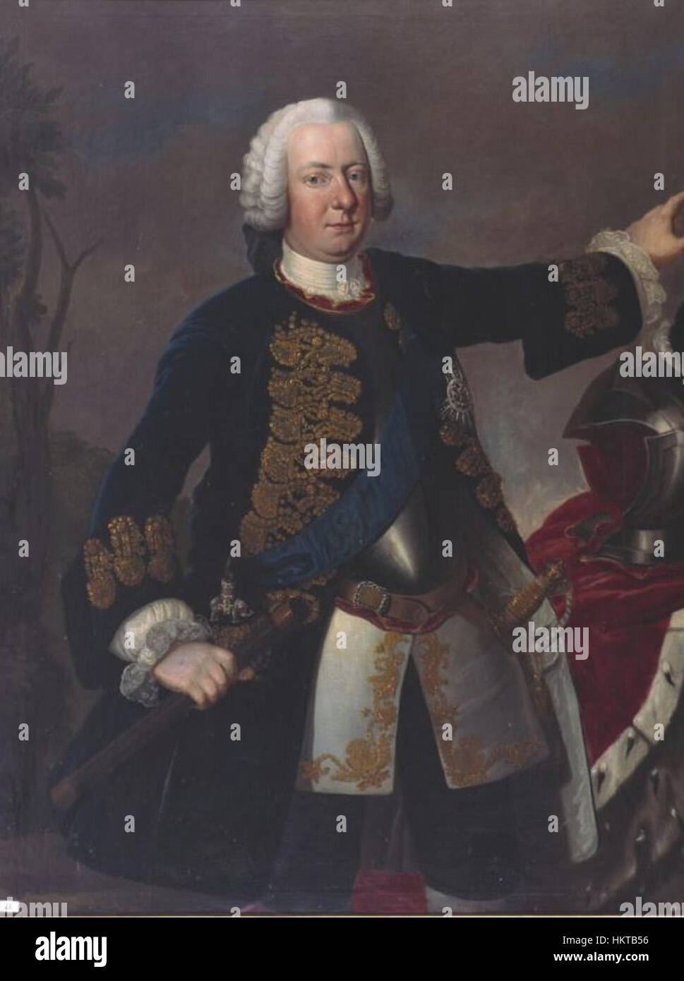 This portrait depicts Ernest Ferdinand, Duke of Brunswick-Bevern, a ...