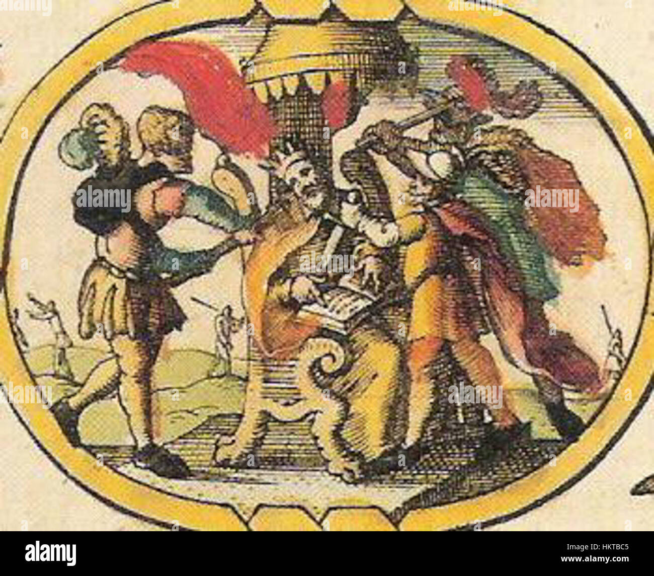 John Speed’s map of Erpenwald, illustrating a historical view of the ...