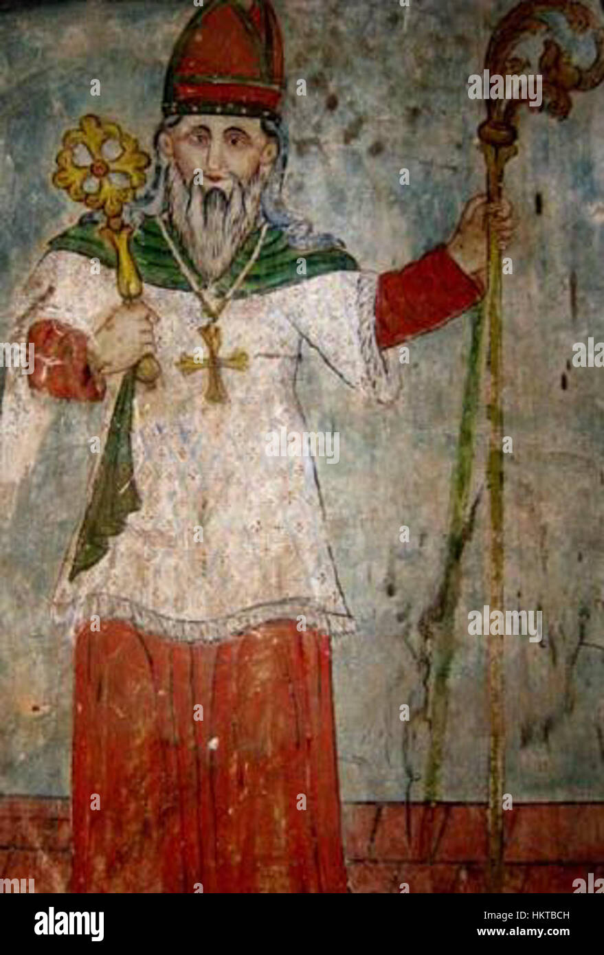 'Erzdiakon Thomas' is an artwork depicting a religious figure, possibly ...