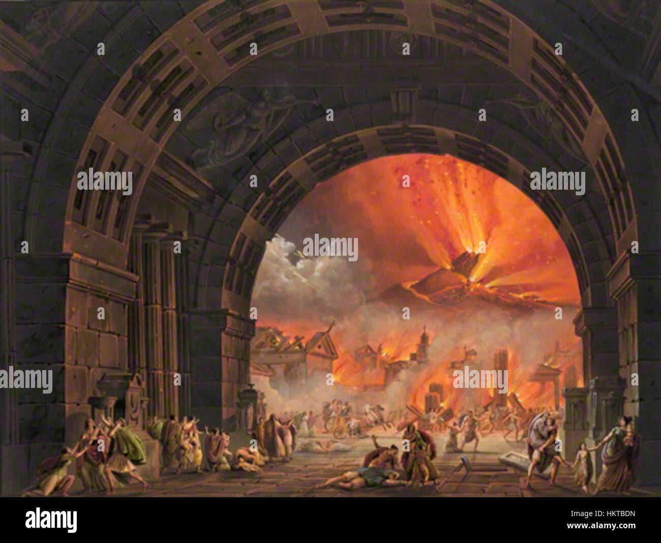 This artwork depicts the eruption of Mount Vesuvius, as described in ...