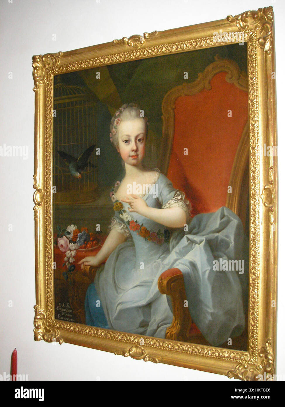 The portrait of Erzherzogin Maria Elisabeth, painted around the 19th ...